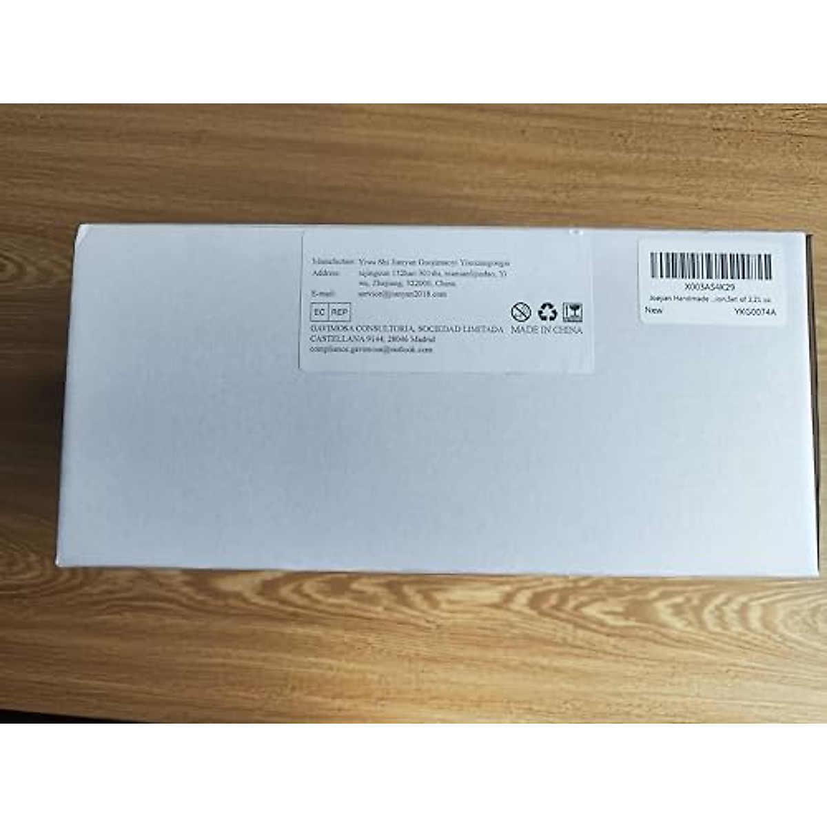 Joeyan Handmade Blue Crackle Wine Glasses,Large Crystal Burgundy Wine Glass Cup with Stem,Red White Wine Goblet Tumbler,Aesthetics Glassware Collection,Set of 2,21 oz