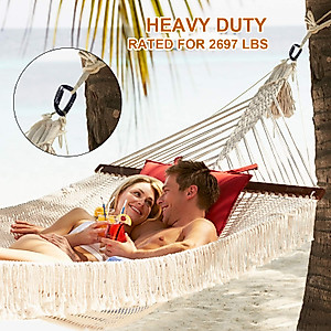 Locking Carabiner Clips Heavy Duty - Favofit 12KN (2697 lbs) Strong Caribiniers for Hammock - Ultralight D-Ring Carbineers for Outdoor Camping Hiking Backpacking Keychain Dog Leash (Twistlock)