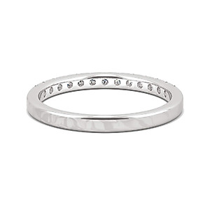 14K White Gold Forever One 1.8mm Round Moissanite Wedding Band-size 7 0.29cttw DEW by Charles & Colvard