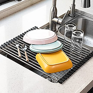 Damita Roll Up Dish Drying Rack Over The Sink Foldable Multipurpose Sink Dish Drying Racks (17.3" x 13" )