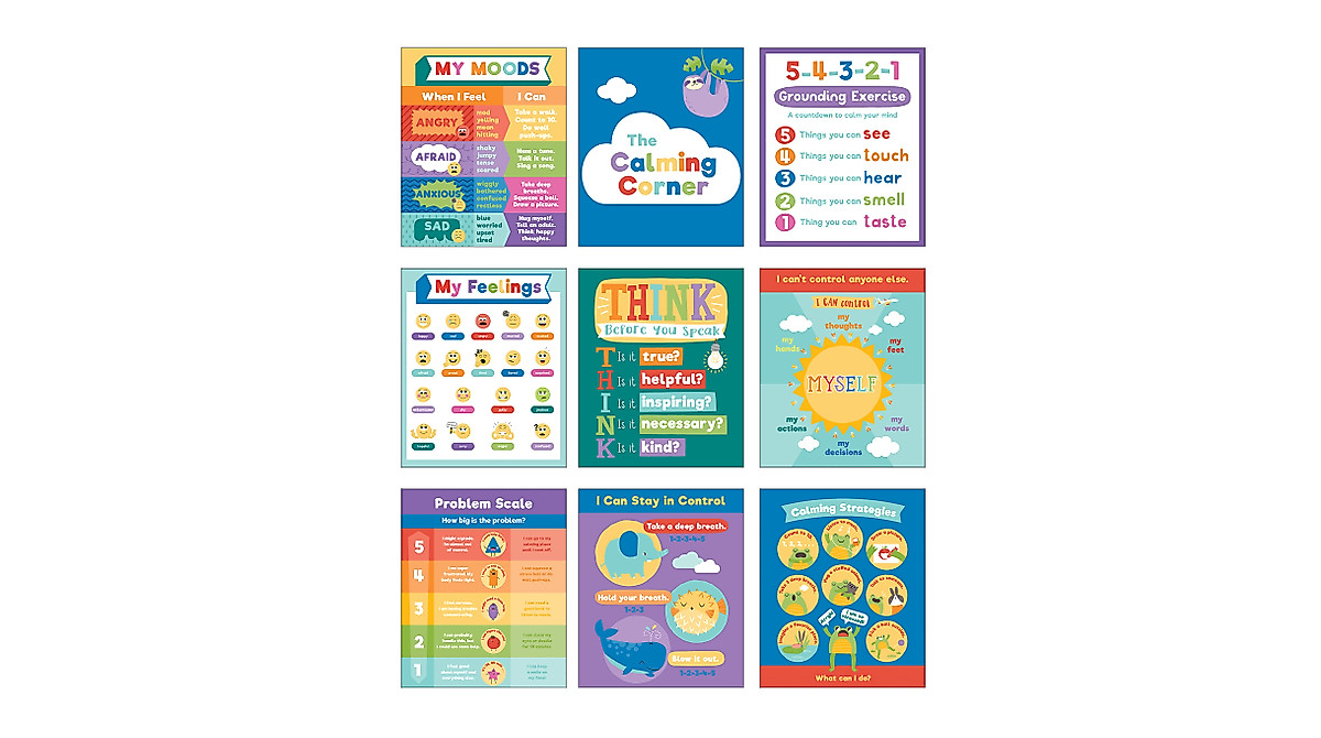 Calming Strategies Bulletin Board Set for Social-Emotional Learning