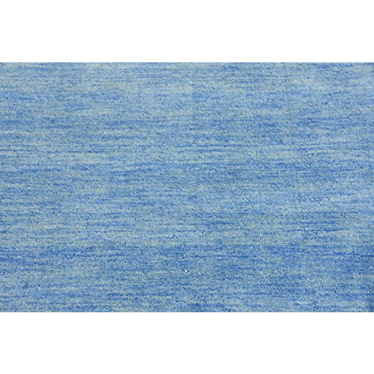 Unique Loom Solid Gava Collection 100% Natural Twisted Wool Modern Light Blue Area Rug (3' x 5')