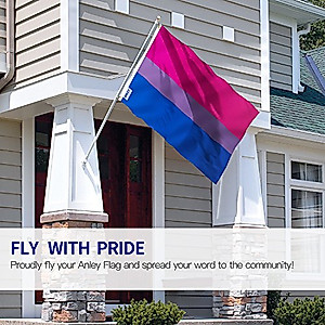 Anley Fly Breeze 3x5 Foot Bi Pride Flag - Vivid Color and Fade proof - Canvas Header and Double Stitched - Bisexual Flags Polyester with Brass Grommets 3 X 5 Ft