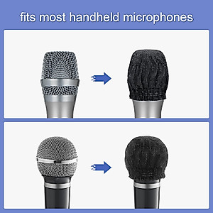 BILIONE Disposable Microphone Sanitary Windscreen, 200 Pcs Clean No-Woven Mic Covers, Perfect Replacement Suitable for Most Handheld Microphone