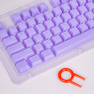 Granvela ABS Keycaps Set for Mechanical Keyboards, 104 Keys | for RGB Backlit | ANSI US-Layout | Campatible with 100% 75% 65% 60% MX Keyboard- Purple