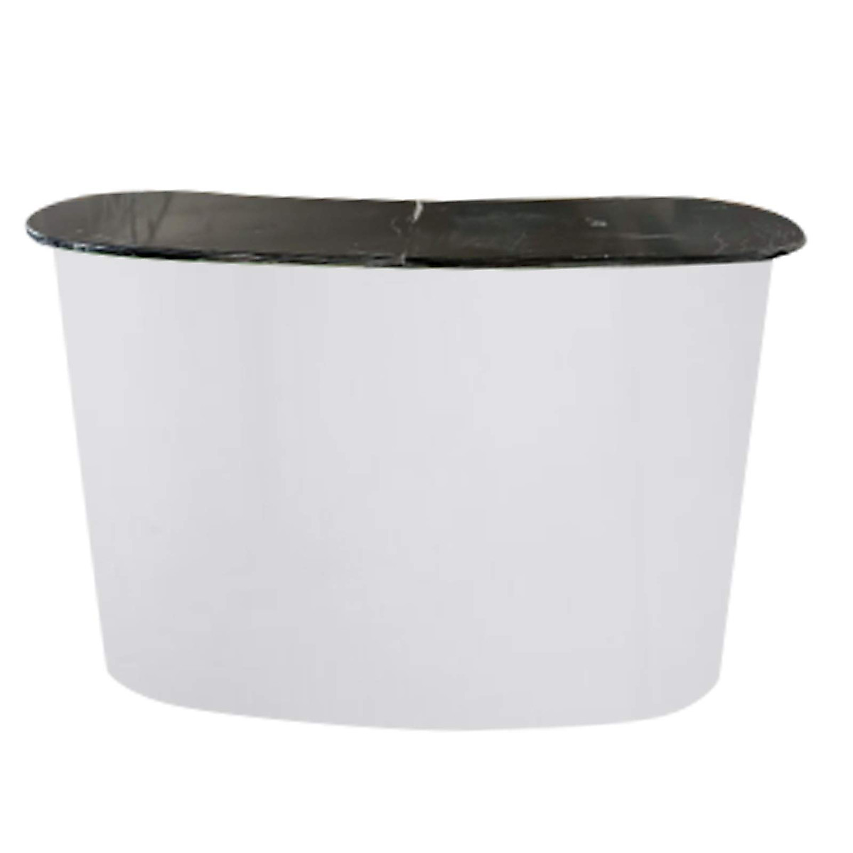 Trade Show Podium Table Portable Trade Show Counter Display Exhibition Counter Stand Podium Counter Black Top Display Table for Exhibition Promotion Retail