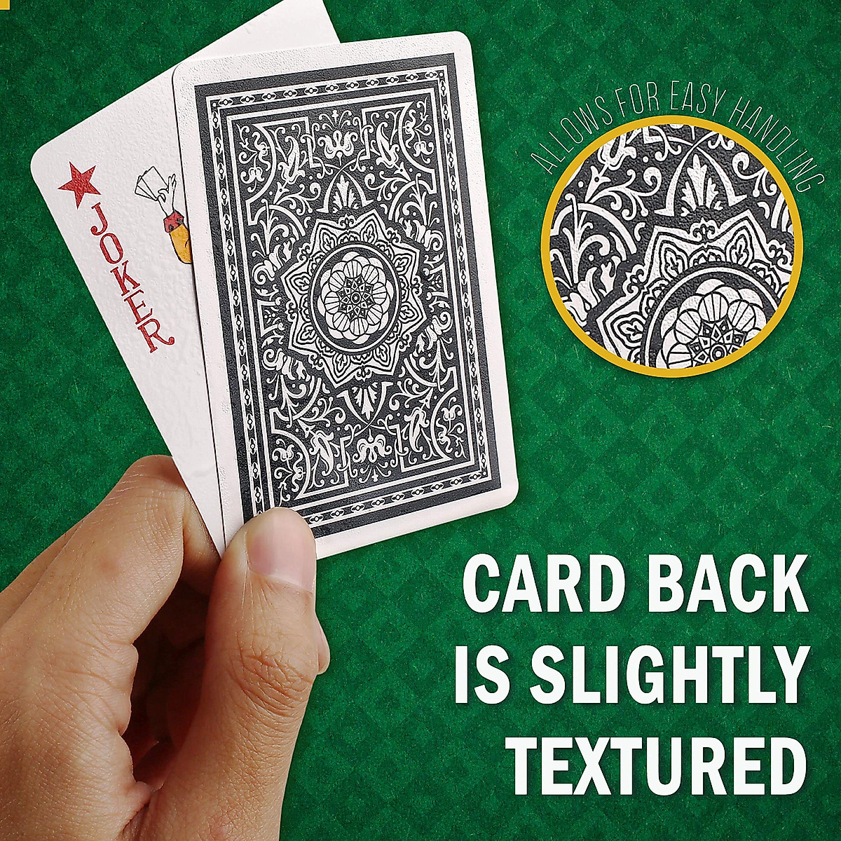 LotFancy Playing Cards, 100% Plastic, Waterproof - 2 Decks of Cards with Plastic Cases, Poker Size Standard Index, for Magic Props, Pool Beach Water Card Games