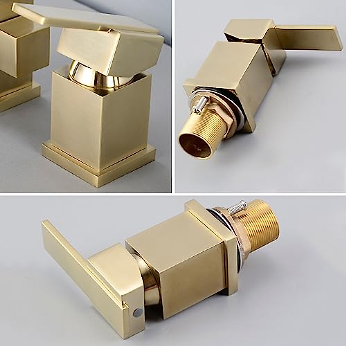 WuDLi Bath Mixer Tap with Shower Attachment, Mixer Shower Taps for Bath, Bathtub Mixer Tap with Handheld Shower 3 Hole