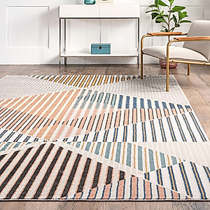 nuLOOM Skyler Contemporary Geometric Diamond Area Rug, 4x6, Beige