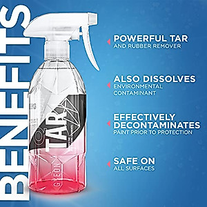 GYEON quartz Q²M Tar 500 ml - Safe and Effective Rubber and Tar Remover - Ideal for Post Track Day Cleaning - Quick and Effective Adhesive Remover