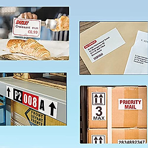 Compatible Brother DK 2251 Thermal Label for Brother Printer QL-820NWB QL 810W QL800-2.4" x 50' Black/Red on White Continuous Feed Labels 1 Roll + 1 Refillable Cartridge