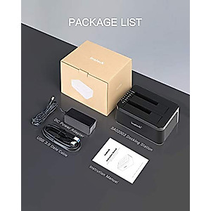 Inateck RGB SATA to USB 3.0 Hard Drive Docking Station with Offline Clone, for 2.5 and 3.5 Inch HDDs and SSDs, UASP Supported, Black SA02003