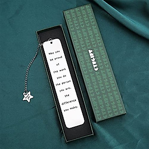 Employee Appreciation Gifts Bulk Office Team Thank You Bookmark for Coworker Women Teachers Christmas Gifts for Boss Leader Friends Going Away Leaving Retirement Gifts for Men, May You Be Proud of