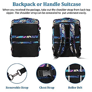 HXLGMD Carry on Backpack, 40L Flight Approved Travel Backpack with 3 Packing Bags, Expandable TSA Luggage Suitcase Backpack Overnight Weekender Daypack for Business College Hiking 15.6 inch Laptop