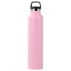 RTIC 26 oz Vacuum Insulated Water Bottle, Metal Stainless Steel Double Wall Insulation, BPA Free Reusable, Leak-Proof Thermos Flask for Hot and Cold Drinks, Travel, Sports, Camping, Flamingo Matte