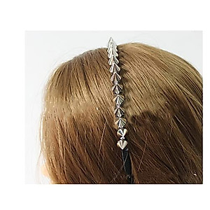 FULAI Duyppy 2 Pack Rivet Punk Spike Headband Studded Headband Party Hair Band Hair Clips for Women