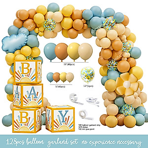 Here Comes the Son Baby Shower Decorations for Boy, Sun Theme Baby Shower Decoration, Boho Sun Baby Shower Party Supplies, It's A Boy Gender Reveal Décor, Retro Sun You Are My Sunshine Baby Shower