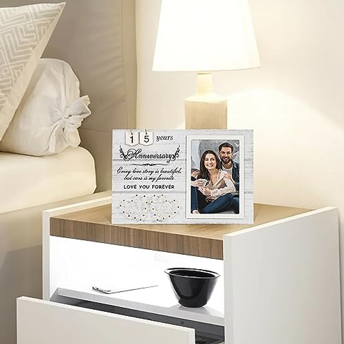 Wedding Anniversary Picture Frame Gift for Couple- Personalized Wedding Frames Gifts-Every Love Story is Beautiful but Our is My Favorite, Personalized Frames Gifts Hold 4x6 inch Photos