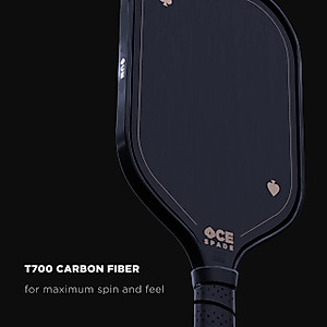 ACE Pickleball Spade - Premium Pickleball Paddle, Made of Carbon Fiber - USAPA Approved Best Pickle Ball Racket for Tournament Play - Non-Slip Grip Texture, Ultimate Spin & Control with Honeycomb Core
