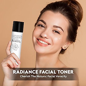 WBM Beauty Natural Soothing Radiance Facial Toner| Alcohol Free with Rose Water and Aloe Vera | Organic Anti Aging Ingredients for Sensitive Skin, Combination, Acne | Skin Toner 4.9 Oz /140 ml