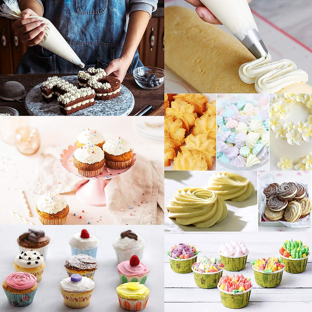 400 Pcs Disposable Piping Bags 12inch Anti-Burst Pastry Bags, Tipless Icing Piping Bag for Cake, Cream Frosting and Cookie Decoration Supplies