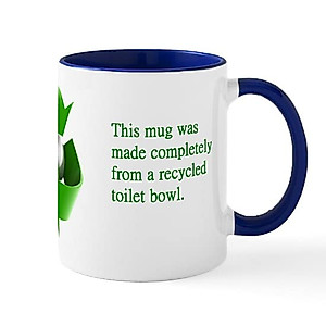 CafePress Funny Recycled Toilet Bowl Mug Ceramic Coffee Mug, Tea Cup 11 oz