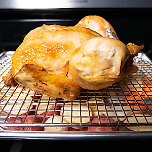 Tribal Cooking Cooling Rack - 8.5" x 12" - Cooling and Baking Rack - Oven Safe Wire Rack for Cookie Cooling, Baking with Sheet Pan - Large, Nonstick, and Stainless Steel