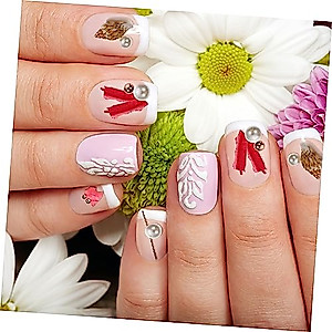 FRCOLOR 1 Set Nail Art Accessories Glitter Decor Glass Charms Pearl Trim Glitter Ornaments Nail Decor Shiny Manicures Ornaments Shinny Manicure Decor Nail Supplies Assorted Plastic