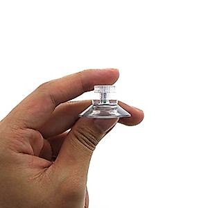 Sucker Cup JianLing 10pcs 1.1" PVC Suction Cup Glass Suction Pads with Thread Clear Screw Hooks Sucker Kitchen Bathroom Window Wall Car Hooks