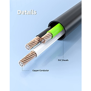 Superer 3 Prong AC Power Cord Cable Fit for Sony PlayStation PS3 First Generation(Fat), Xbox 360 1st Generation(Fat) Replacement