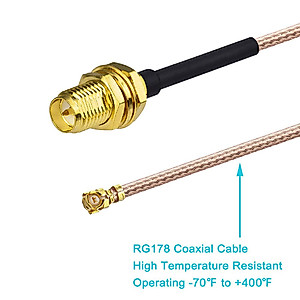 Bingfu Dual Band WiFi 2.4GHz 5GHz 5.8GHz 8dBi RP-SMA Male Antenna 20cm 8 inch RG178 U.FL IPX IPEX to RP-SMA Female Cable 4-Pack for WiFi Router Wireless Mini PCI Express PCIE Network Card Adapter