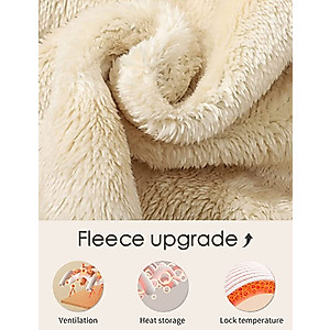 Gihuo Women's Fleece Sherpa Lined Crewneck Pullover Sweatshirt(03DarkGrey-M)