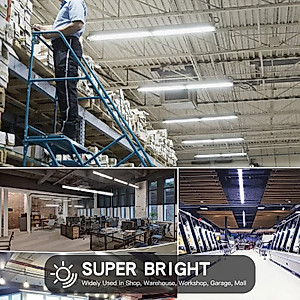 PARNOARCK Fluorescent Light Bulbs 48 inch T8 LED Bulbs 4 Foot Type A+B,24W 3200LM 6500K Clear Cover Super Bright,Single and Double End Powered,T8 T10 T12 Fluorescent Bulbs Replacemen(4-Pack)