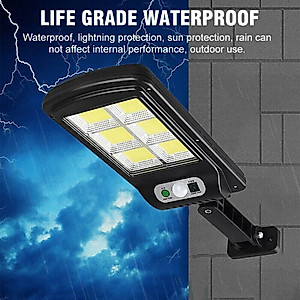120 COB LED Solar PIR Street Light Motion Sensor Wall Lamp Outdoor Waterproof