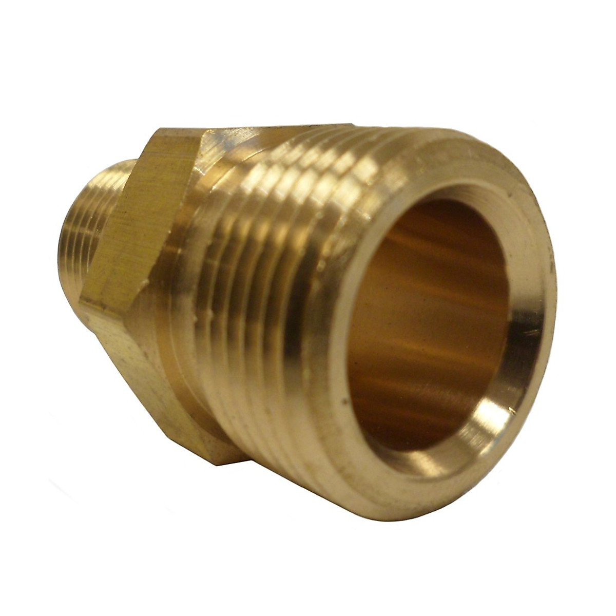 Ultimate Washer High Pressure M22 Adapter Fitting x 3/8-Inch Brass Male Pipe Thread 5800 PSI Rating Compatible for Troybuilt, Excell, Devilbis, Lasco 60-1057 Models