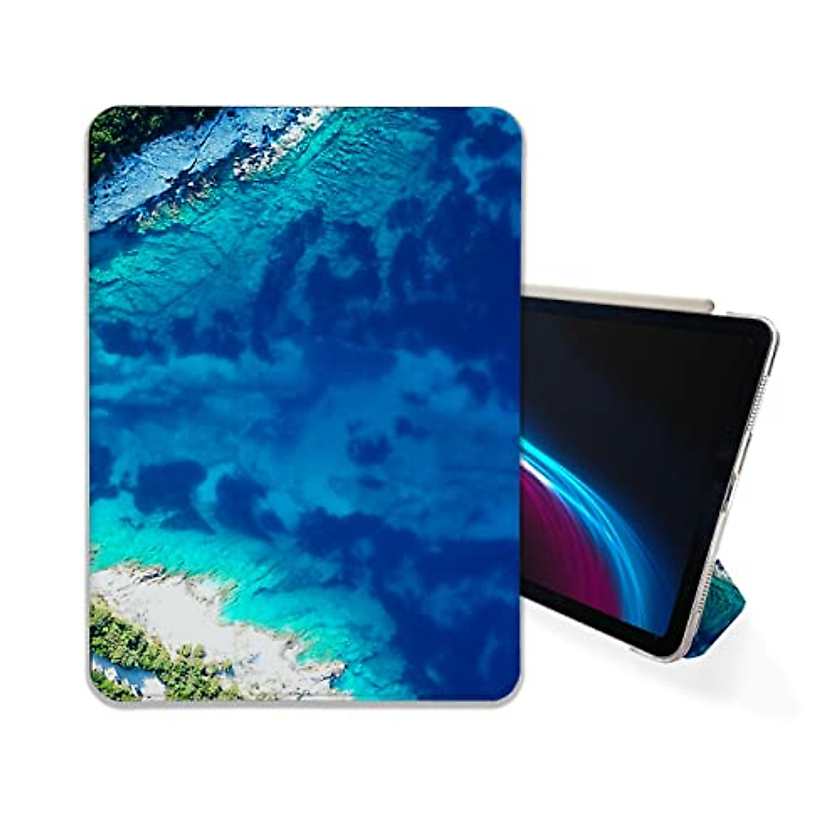 Nature Landscape Beach Forest case Compatible with iPad Mini Air Pro 7.9 8.3 9.7 10.2 10.9 11 12.9 inch Pattern Cover New 2022 2021 Trifold Stand 3 4 5 6 7 8 9 Generation 86 (11" Pro 1/2/3 gen)