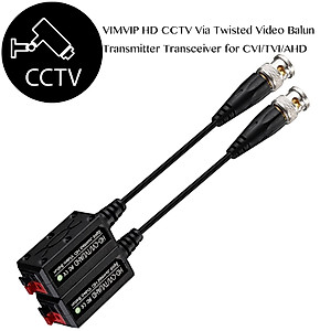 VIMVIP [Upgraded 4 Pairs Split Joint Mini CCTV BNC HD-CVI/TVI/AHD Passive Video Balun Transceiver