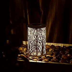 Solar Outdoor Lanterns Lights Table Lamp LED Garden Hanging Lanterns Decorations Waterproof Metal with Handle Solar Powered Edison Light Bulb for Yard Pathway Landscape Tabletop Tree Hanging (1)