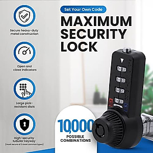 Combi-Cam Ultra, 7432S-Black & Keys, Combination Cam Lock with Master Key Override, 5/8" Cylinder, Black Finish