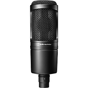 Audio-Technica AT2020 Cardioid Condenser Studio XLR Microphone, Black, Ideal for Project/Home Studio Applications & Focusrite Scarlett Solo (3rd Gen) USB Audio Interface with Pro Tools | First