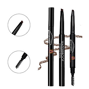 Antique Beauty Waterproof Eyebrow Pencil, Dual-Headed Eyebrow Pencil, Perfect for Professional & Beginner Use-Light Brown