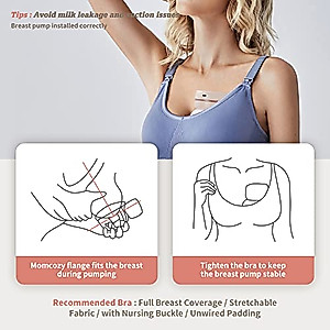 Breast Pump Electric,Wearable Breast Pump,Portable Breast Pump with 3 Modes 9 Levels,Memory Function Rechargeable Single Milk Extractor with Massage Mode-24mm Flange…