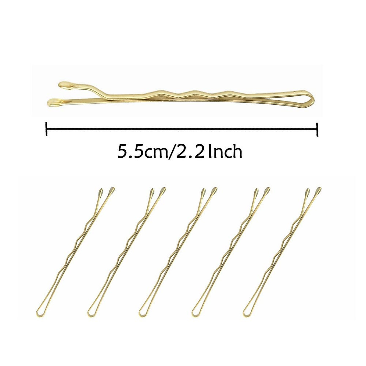 210 PCS 2.2Inch Blonde Bobby Pins for Women Girls, Super Grip Gold Hair Clips with Box, YINGFENG Reusable Non Slip Hair Pins, Suitable for All Hair Types