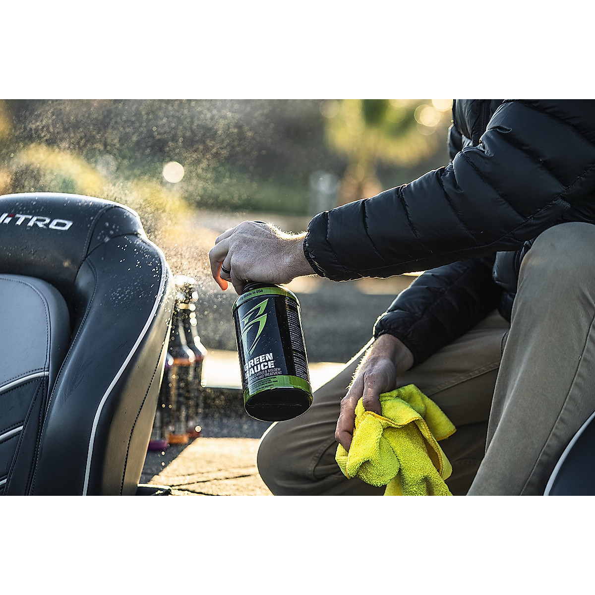 Boat Bling VS-0032 Vinyl Sauce Premium Vinyl and Leather Cleaner, 32 Oz., for Boats, RVs, Powersport Vehicles and More