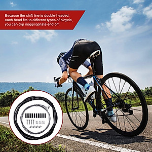 4 Pack Bike Brake Gear Shifter Cable Kit, Universal Bicycle Change Cable Bike Shift Cable and Transmission Cable, Bicycle Cycling Shifter Cable Housing Kit for Mountain Road Bike Repair, Black