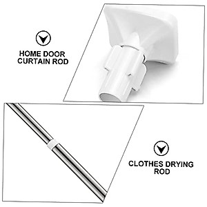 Cabilock 1pc Hole-free Telescopic Rod Stainless Steel Shower Curtain Rod Spring Curtains Adjustable Curtain Rod Spring Rods for Curtains Bathroom Slippers Shelf Adjustable Closet Rod Towel