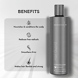 MOEHAIR Hair Guard Conditioner | Strengthens Roots and Boosts Hair Follicles | Moisturizing Conditioner | Infused with Vitamin-E, Argan Oil & Ginseng | Paraben & Sulfate Free Conditioner (12 Fl. Oz)
