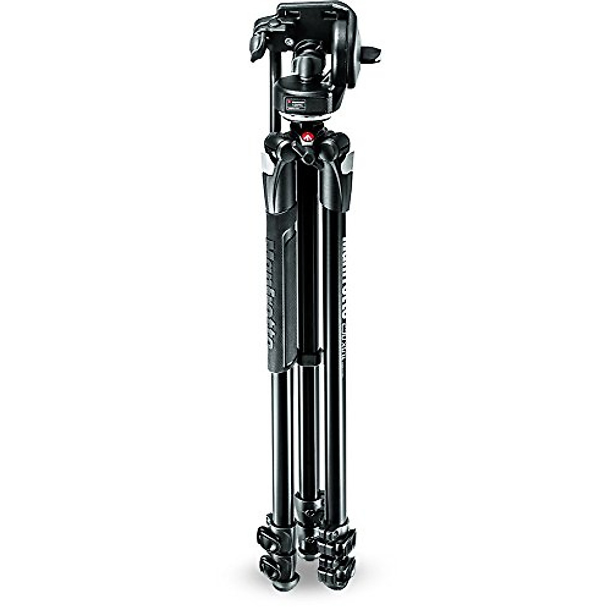 Manfrotto 290 Xtra Aluminum 3-Section Tripod Kit with Fluid Video Head (MK290XTA3-2WUS)