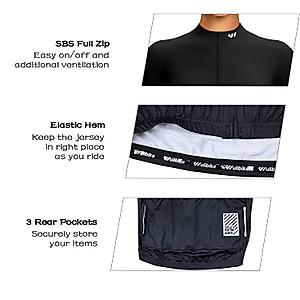 Wulibike Bicycle Shirts Women Bike Shirts for Women Long Sleeve Specialized Womens Cycling Jersey Black