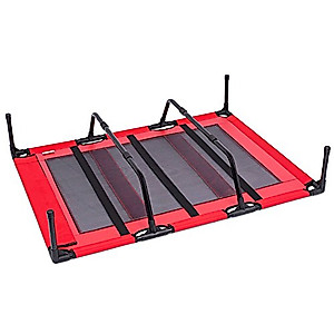 Internet's Best Dog Cot - 48 x 36 - Elevated Dog Bed - Cool Breathable Mesh - Indoor or Outdoor Use - Large - Red